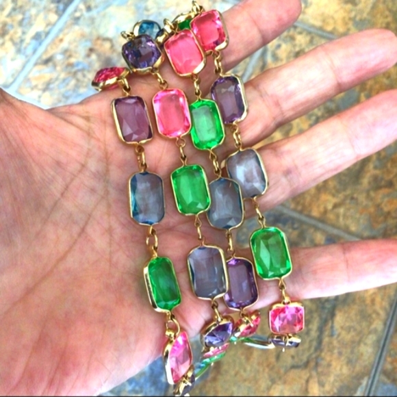Boutique Jewelry | Jewelry | New Delicate Gold Tone Colorful Crystal ...